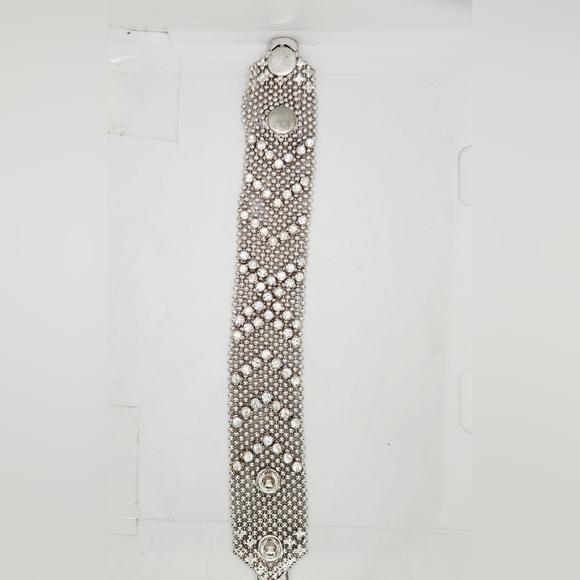 Jewelry | Vintage Liquid Metal Mesh Silver Chrome Tone Bracelet ...